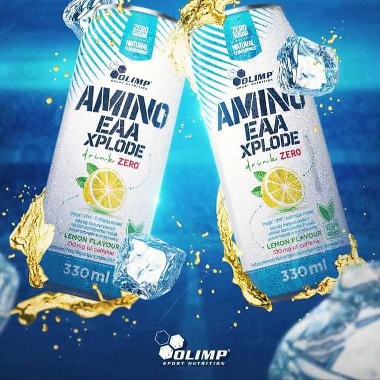 Olimp EAA Xplode Drink Zero 330 ml, sycený drink s esenciálními ...